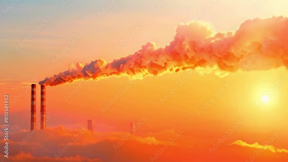 Carbon emissions from factory chimneys contributing to environmental ...