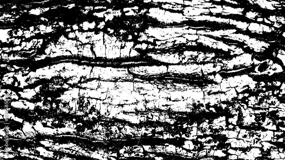 7-71. Tree bark texture effect - illustration. Black and white vector ...