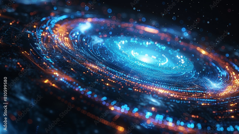 Science and education. galactic space background with mathematical and ...