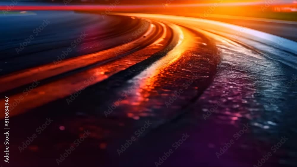 Vidéo Stock Tire Skid Marks Texture Background on a Race Track Surface ...
