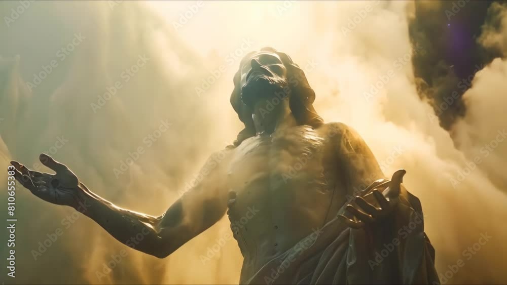 Resurrected Jesus ascends to heaven in divine light: Depicting Second ...