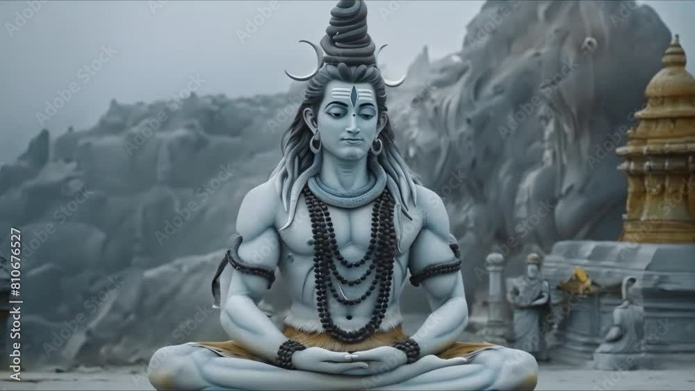 Devotional Images of Lord Shiva in Worship: A Divine Presence. Concept ...