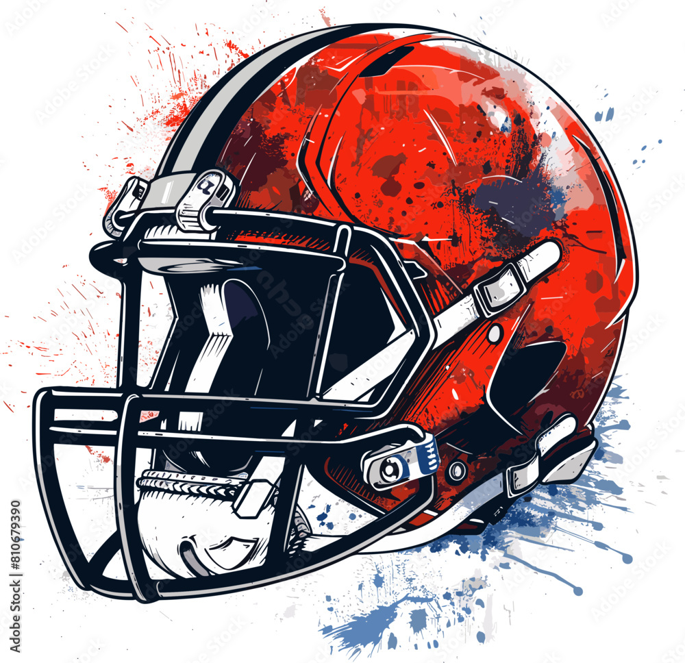 American football helmet clipart design illustration Stock Vector ...