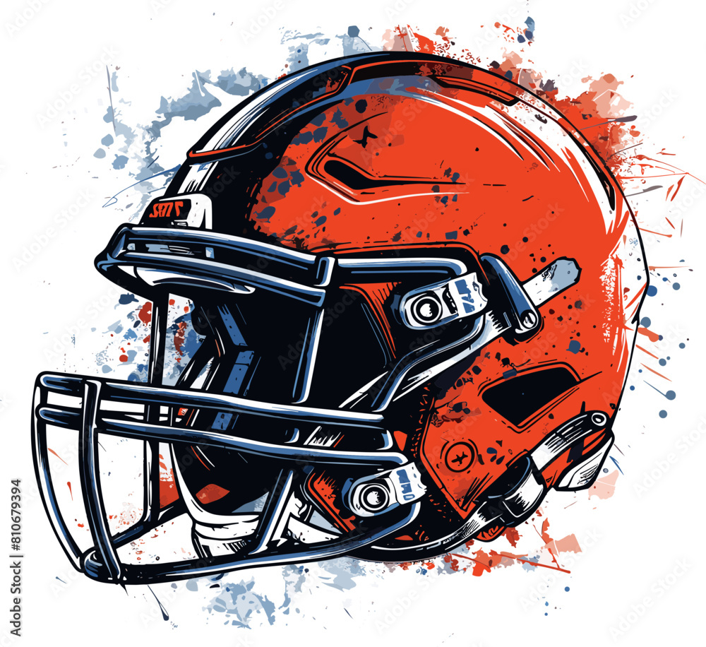 American football helmet clipart design illustration Stock Vector ...