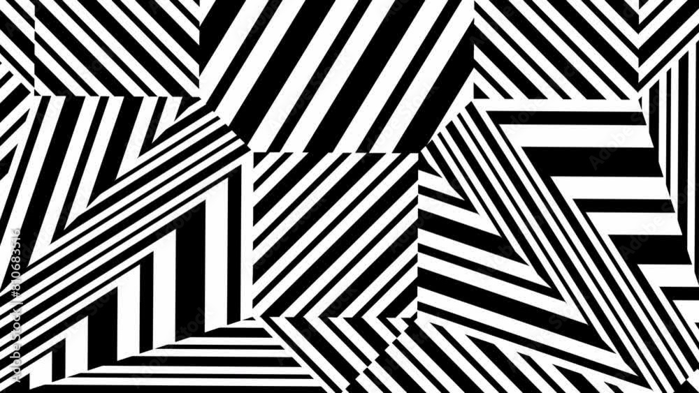 Black And White lines. Abstract wallpaper.Background with moving black ...