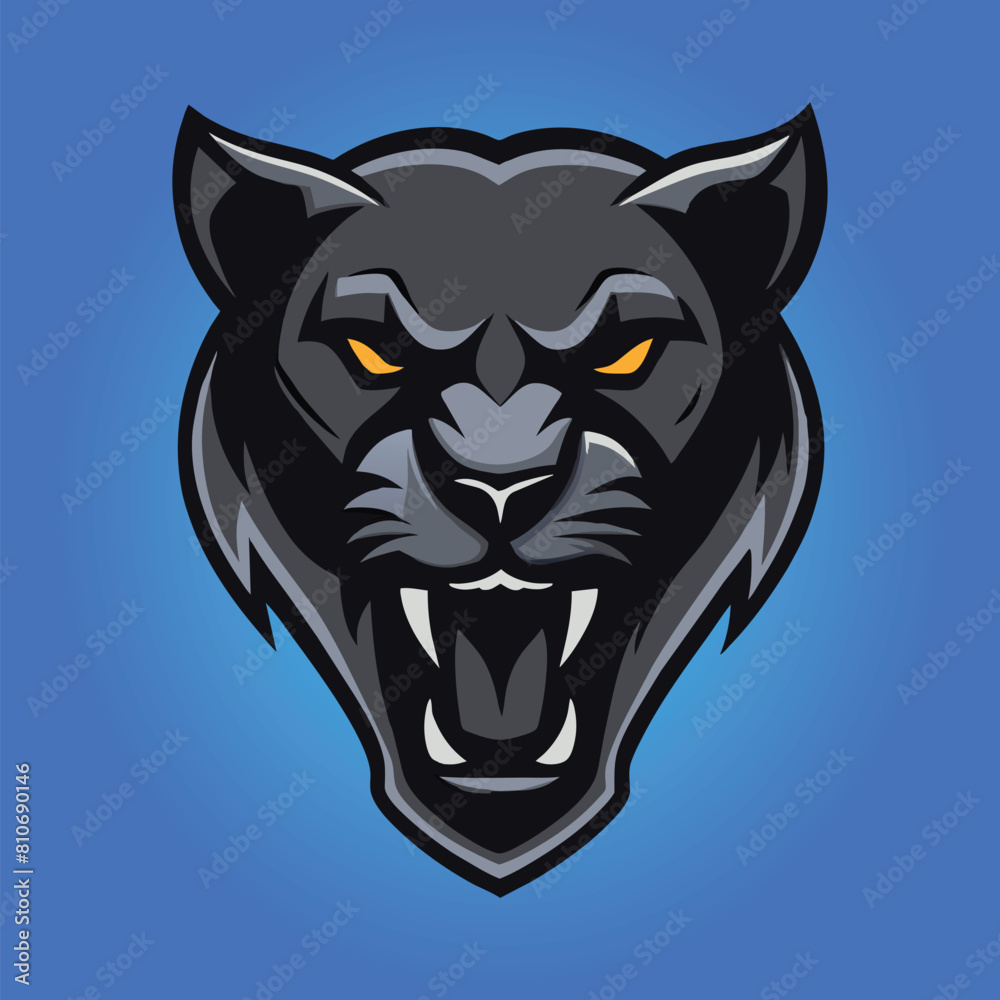 Panther mascot logo design panther vector illustration Stock Vector ...