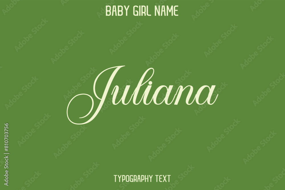 Juliana Baby Girl Name - Handwritten Lettering Modern Cursive ...