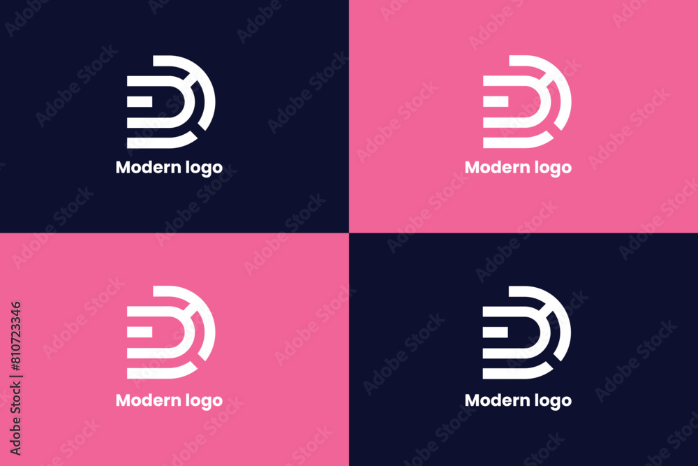 letter d linert logo, letter cd lineart logo, letter te company logo ...