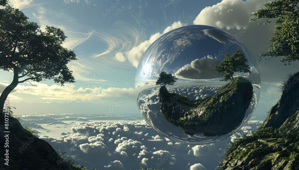 A terraformed world uses giant mirrors in orbit to redirect sunlight ...