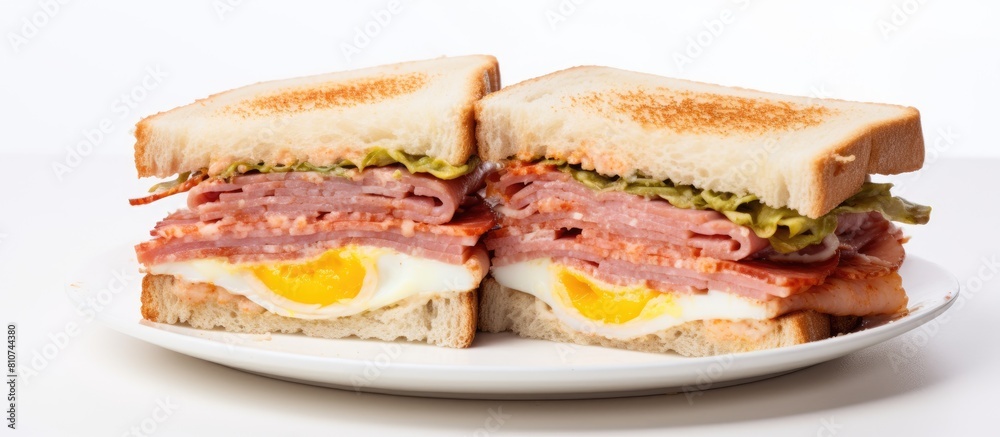 Hawaiian cuisine delicious egg fried luncheon meat sandwiches showcased ...