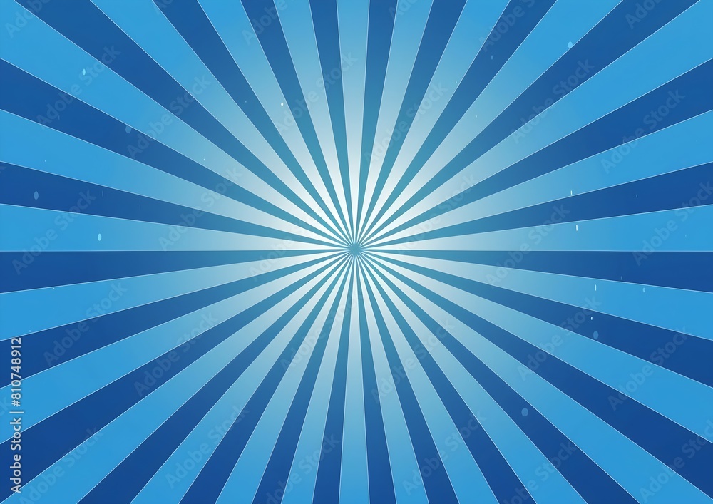 Blue background with radiating rays, vector illustration. Vector flat ...