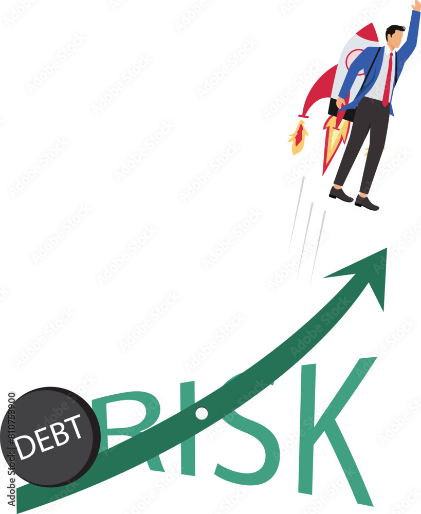 High risk high return stock market illustration, financial investment ...