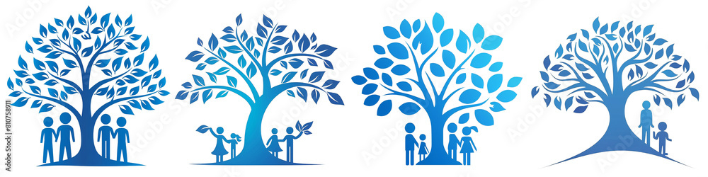 Family Tree clipart collection, symbol, logos, icons isolated on ...