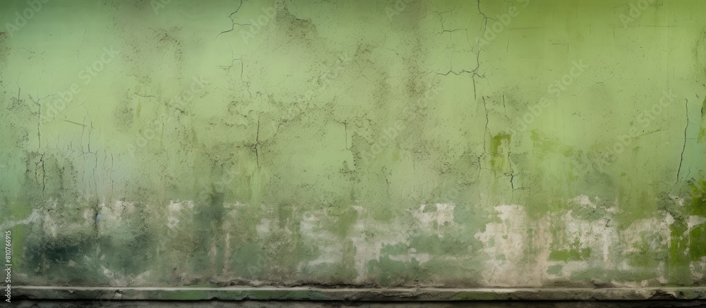 The aging building s green plaster walls show signs of peeling caused ...
