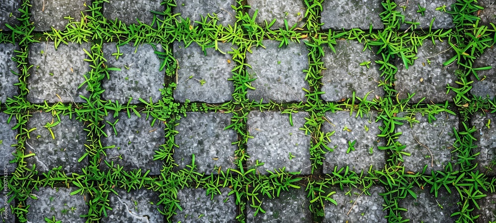 Grass and cement covering. Eco parking texture background. paving slabs ...