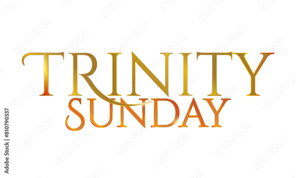 Beautiful Red and Gold Trinity Sunday Typographic Design with soft ...
