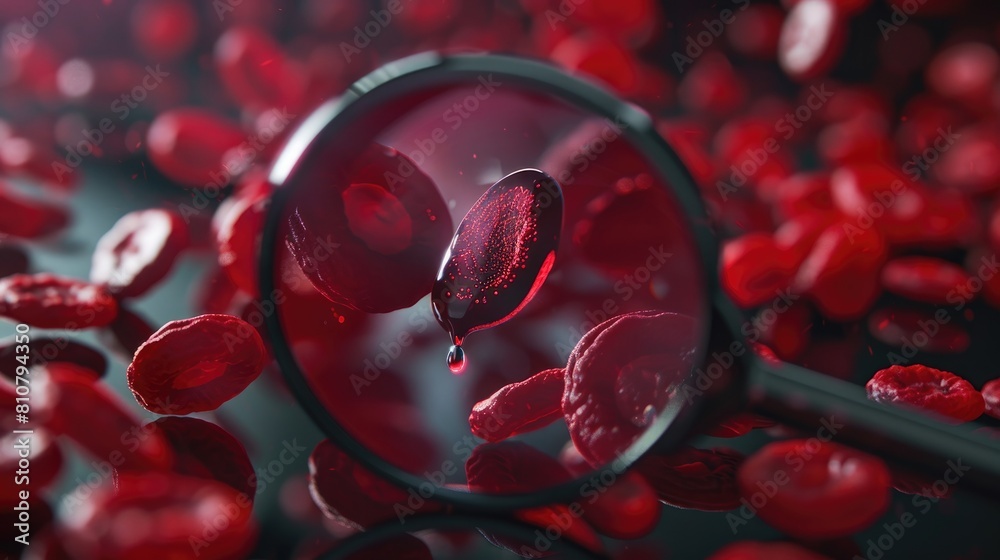 Highlighting the importance of donating blood the magnifier zooms in on ...