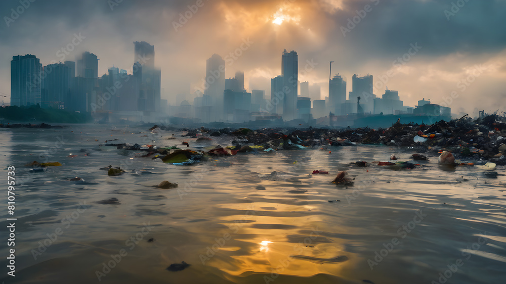 Smoke and air pollution. Pollution of the atmosphere. air pollution ...