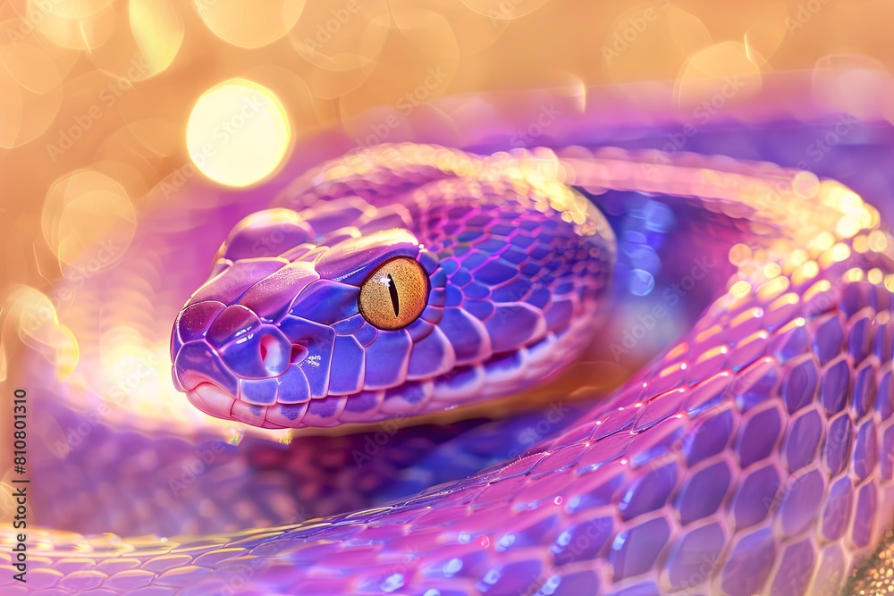 purple snake ethereal light a gold background wallpaper, happy new year ...