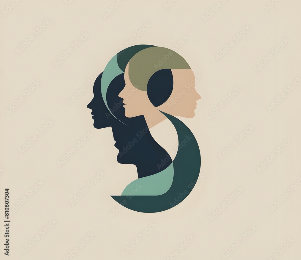 logo design, simple shapes of three people in the shape of an S with ...