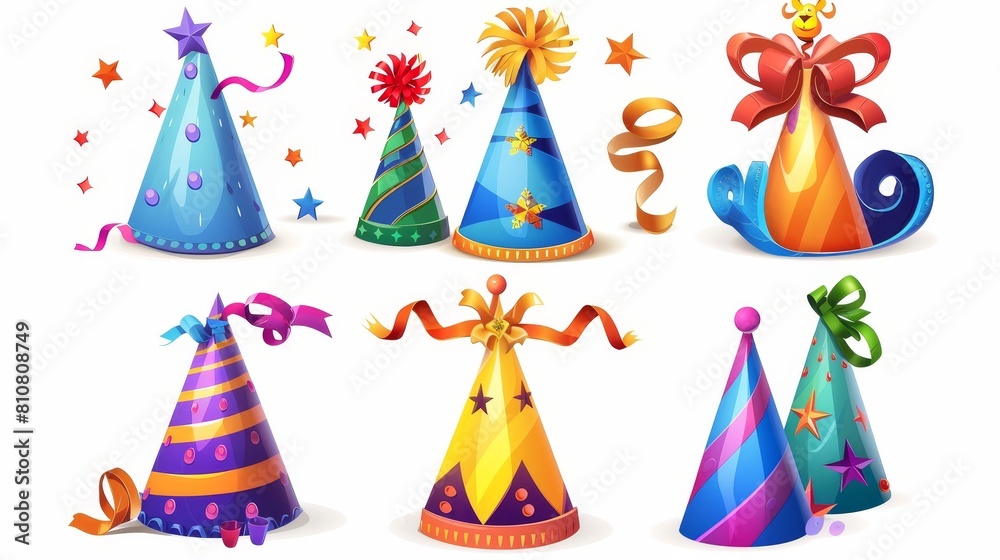 Isolated on white background, a set of realistic 3D modern ...