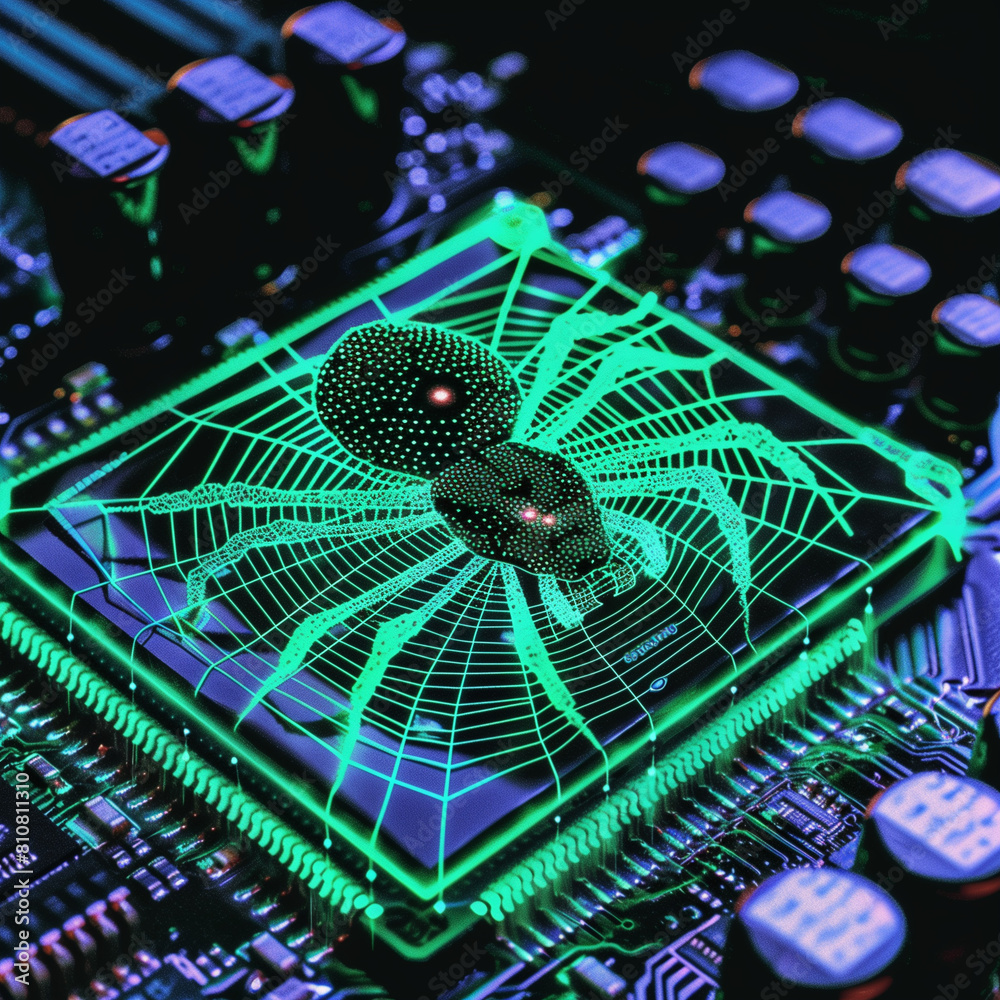 A spider-like malware nests in an EPROM chip weaves an expansive ...