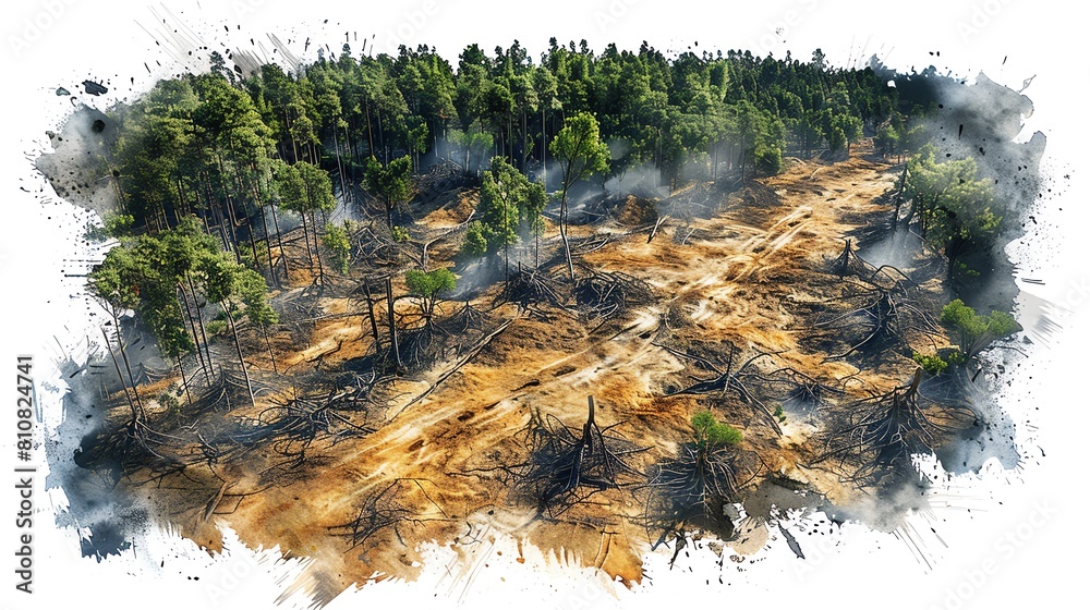 Capture the vast devastation of deforestation from above in a dramatic ...