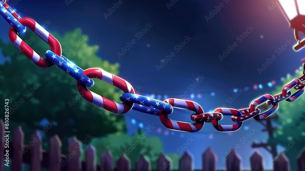 Memorial Day Crafting Paper Chains In Red, White, And Blue, Linking ...