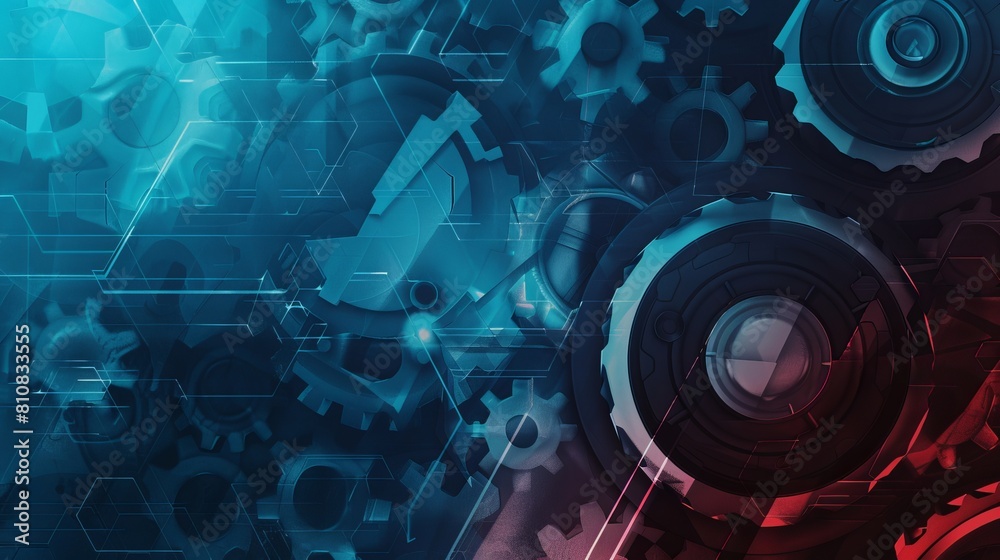 A digital conceptual gradiented image features a hexagon-striped ...