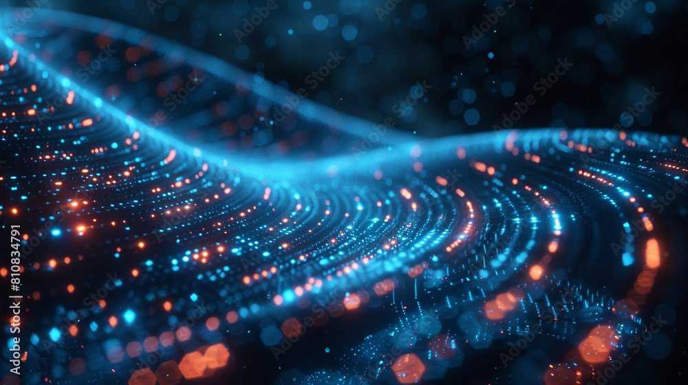 An optimal digital backdrop for tech ops, neural networks, AI, data transmission, encryption ...