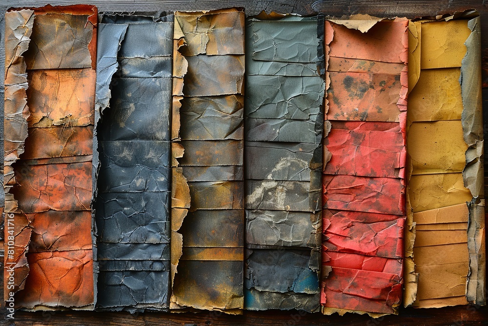 Papercraft Clipart: Handmade Torn Paper Edges & Layered Fabrics ...