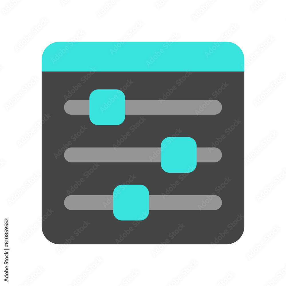 Editable setting, preferences, configuration vector icon. Part of a big ...