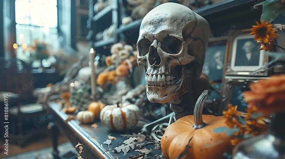 Experience the allure of a Halloween past with an elegant display of ...