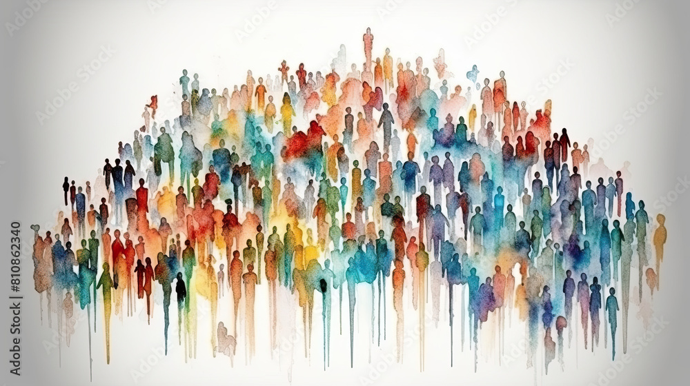 World Population Day Concept, 11July. world globe art with multicolor ...