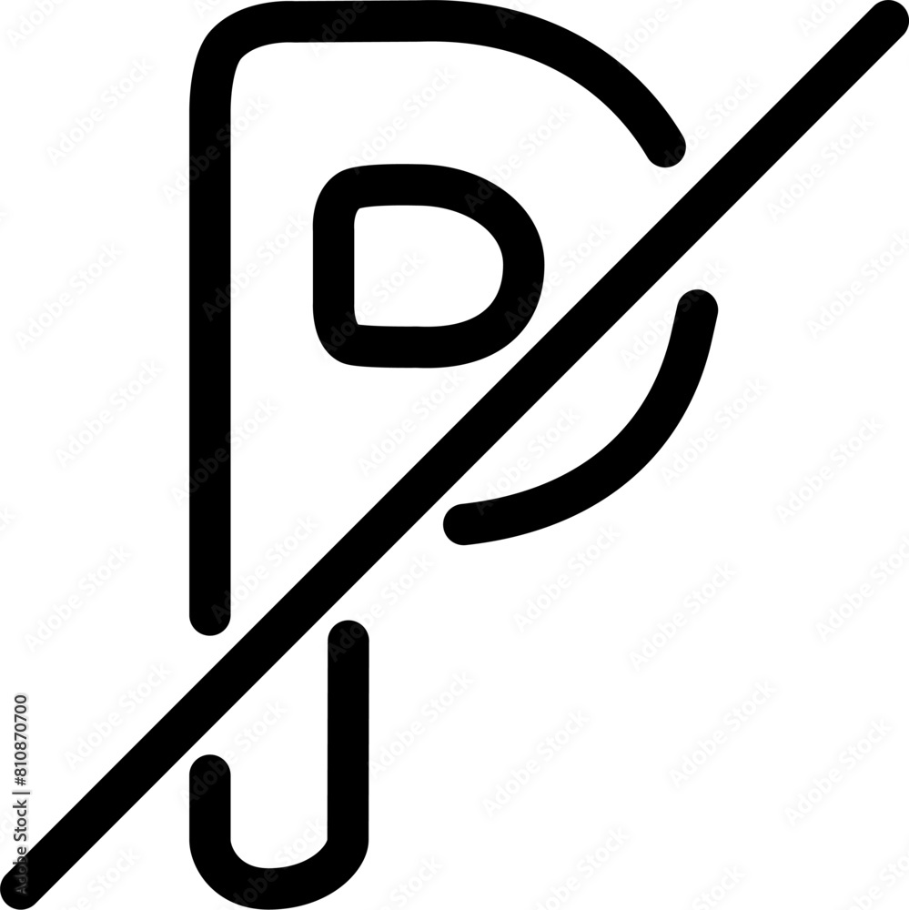 Prohibition icons in linear outline style. Modern simple vector ...