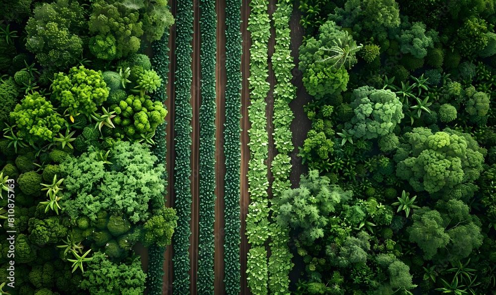 farming practices with highlighting crop rotation and agroforestry ...