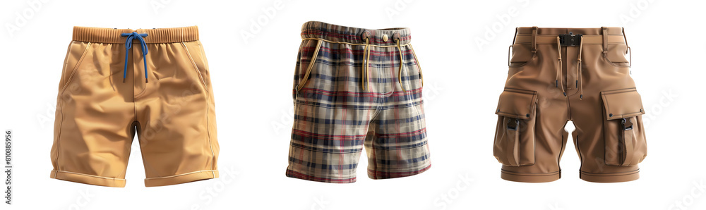 Collection of nicker short Isolated on transparent background, png ...