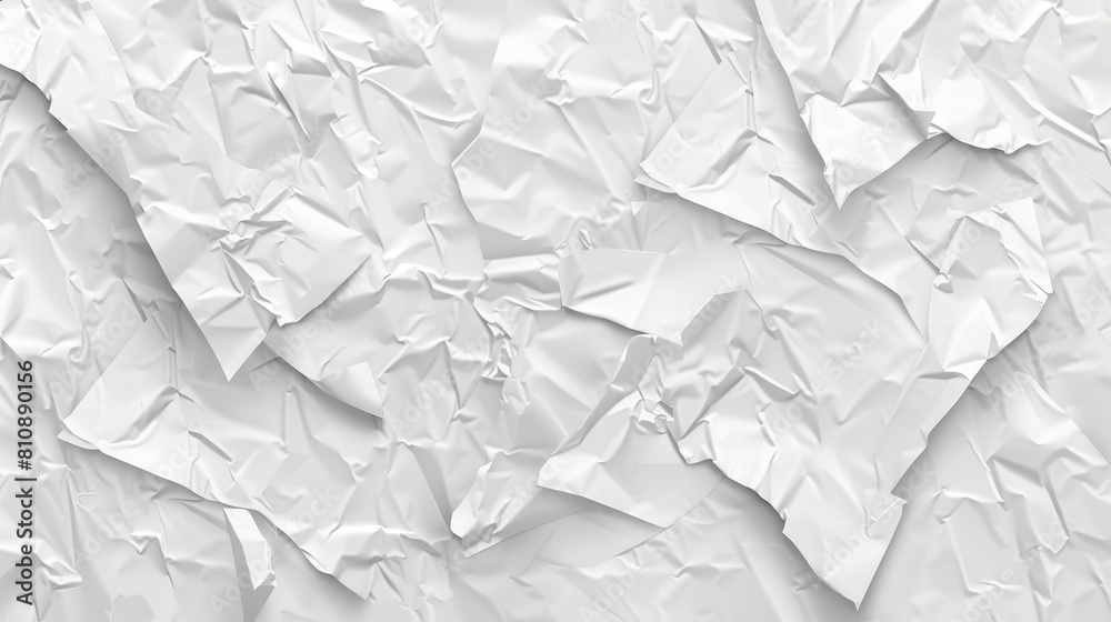 A white blank sheet with wrinkles and creases, mock up for a letter ...