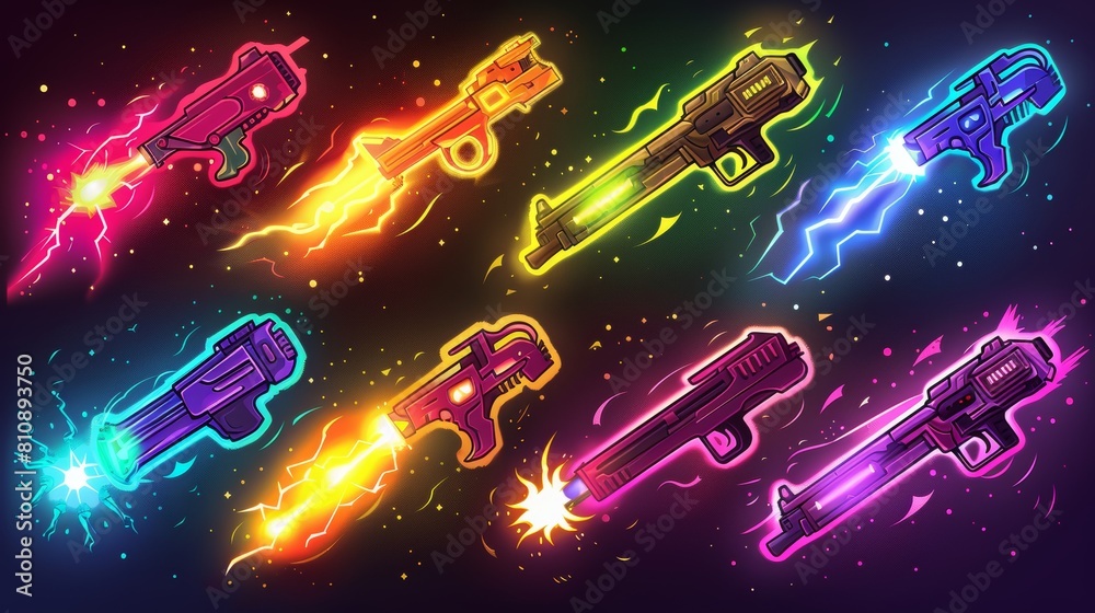 The laser blasters are vfx effect with plasmic beams and rays. Raygun ...