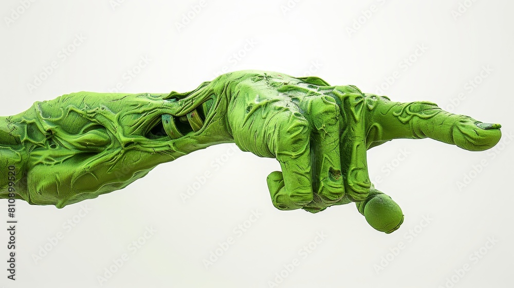 Illustration of a Zombie hand pointing to the edge of a shelf, isolated ...