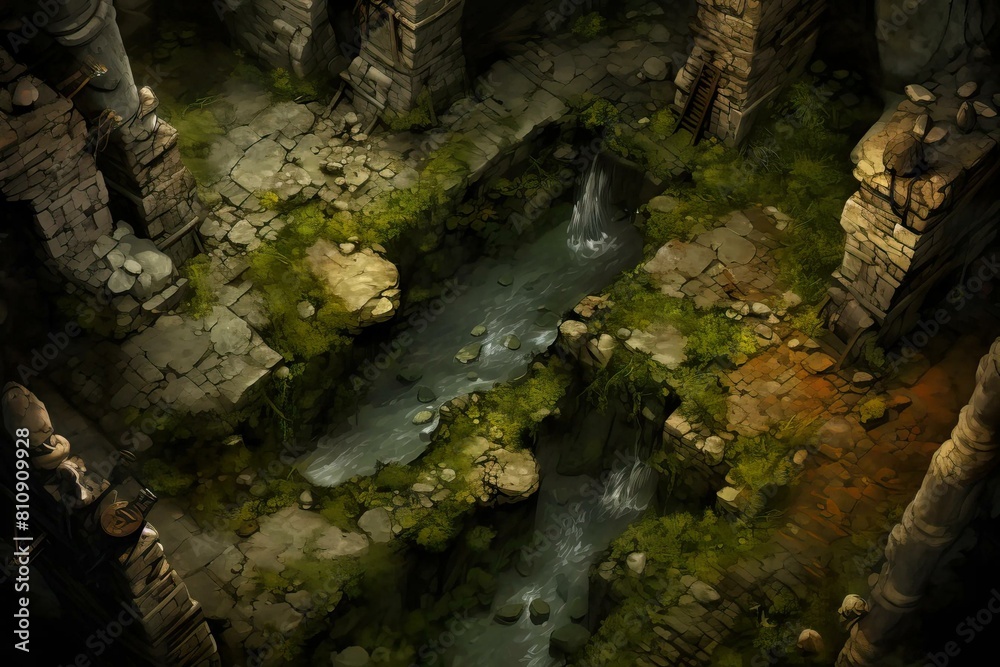 DnD Battlemap swamp, landscape, mysterious, treacherous, quagmire ...