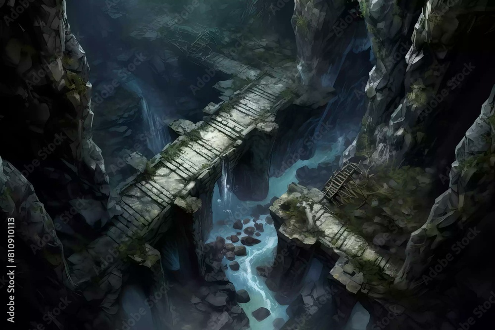 DnD Battlemap mystic, floating, path, stone, segments, nature Stock ...