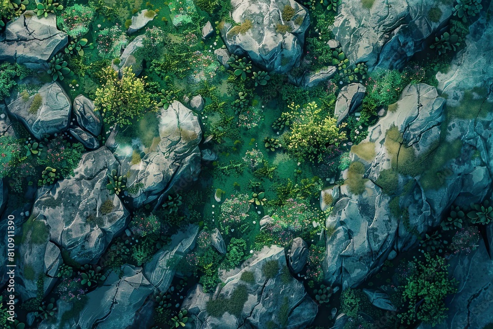 DnD Battlemap boulder, field, battlemap, varied, terrain, outdoor ...