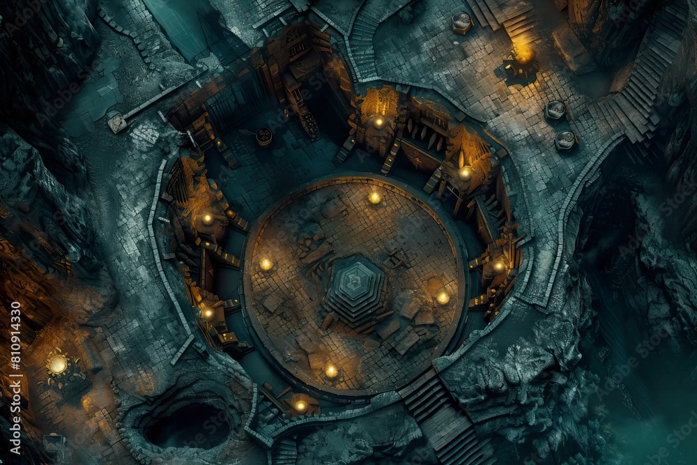 DnD Battlemap dwarven, mine, battlemap, entrance, underground, map ...