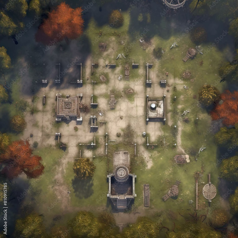DnD Battlemap cemetery, epic, fantasy, battleground, 4k, resolution ...