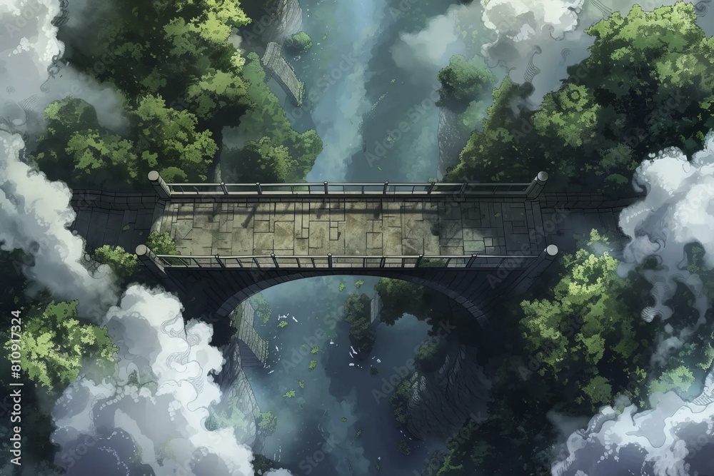 DnD Battlemap sky, bridge, battlemap, fantasy, skirmishes, map Stock ...