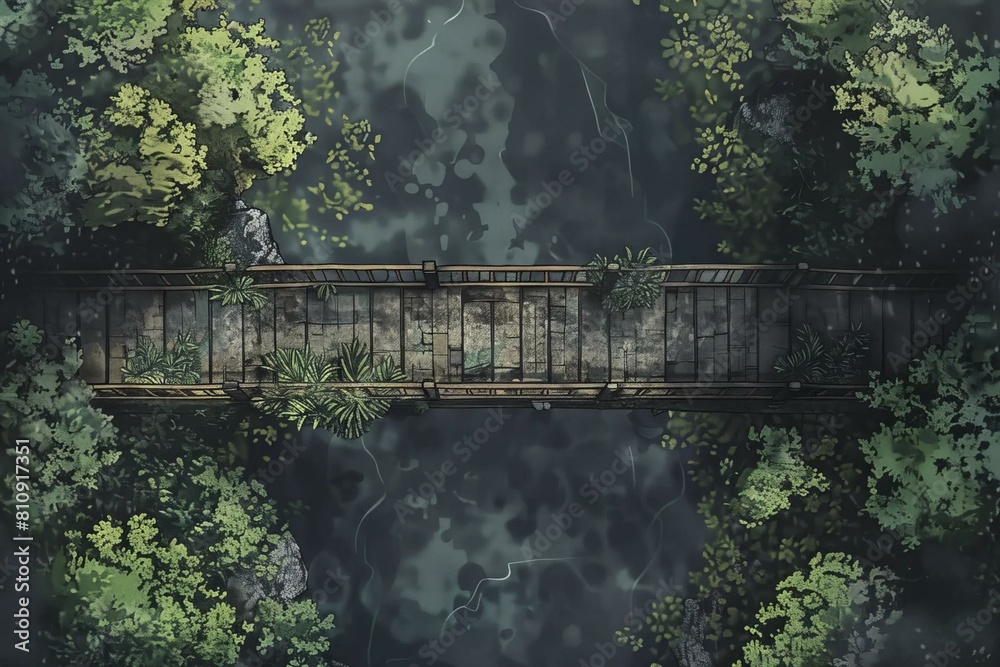 DnD Battlemap sky, bridge, battlemap, stone, river, detailed Stock ...