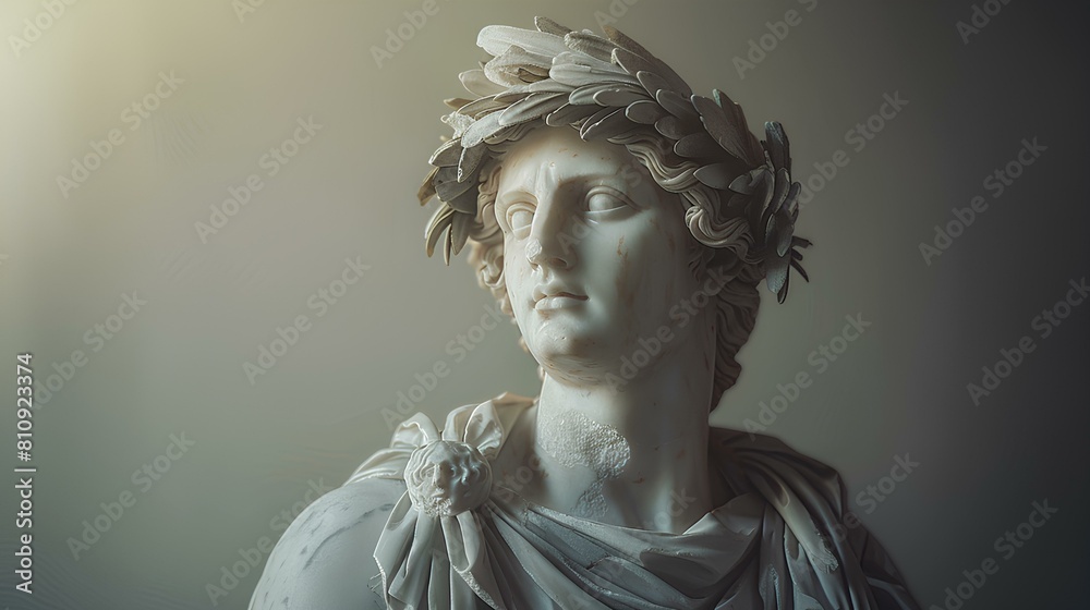 Ancient Greek statue of an ancient Roman senator in marble. Ancient ...