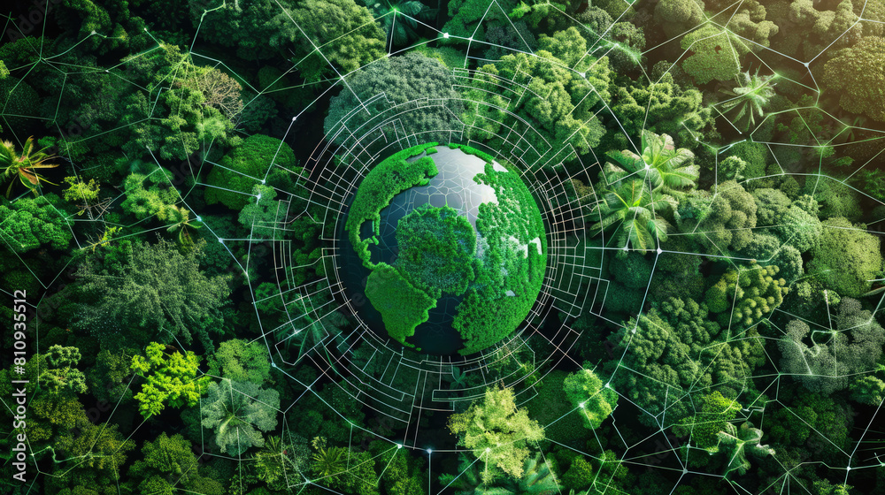ภาพประกอบสต็อก Global Communication Network Concept Environmental