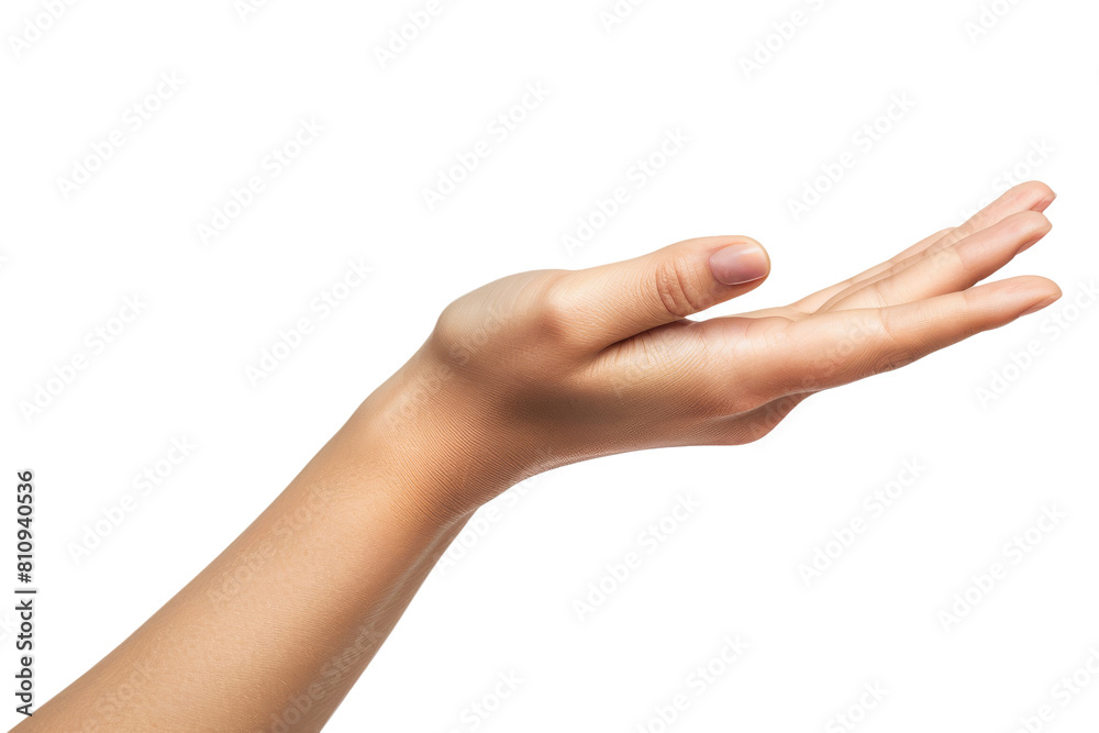 Female hand palm facing up isolated on white background Stock Photo ...